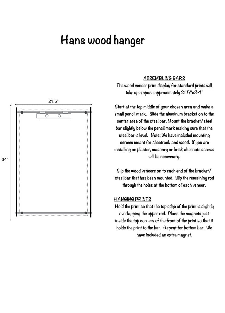Hans Wood Hanging System for Prints